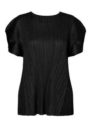 PLEATS PLEASE Issey Miyake Bouquet Plissé Blouse - Black