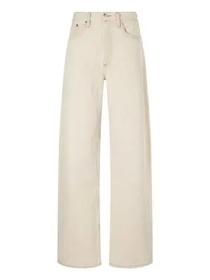 AGOLDE Arc Mid-waist Wide-leg Jeans - Neutrals