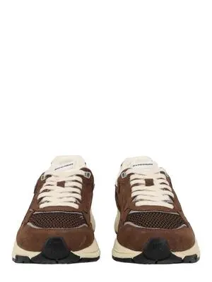 AUTRY Hyperway Low Suede & Leather Sneakers - Brown