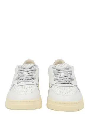 AUTRY Medalist Low Leather Mini Sneakers - White