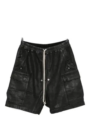 Rick Owens Cargo Shorts With Zip And Drawstring - Nero