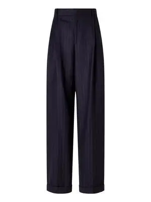 Polo Ralph Lauren Pinstriped Wool Pants - Blue