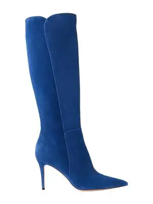 GIANVITO ROSSI Levy 85 Suede Knee High Boots - Blue