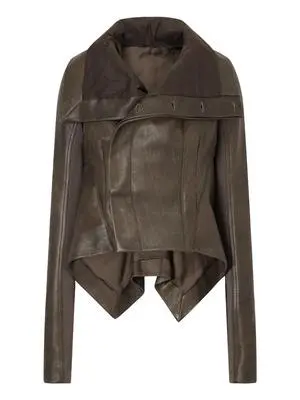 Rick Owens Naska Leather Biker Jacket - Black