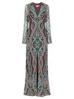 Veronica Beard Daciana Printed Silk-georgette Maxi Dress - Multi