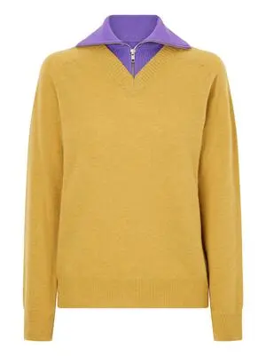 MAISON MARGIELA Ribbed Wool-blend Sweater - Mustard