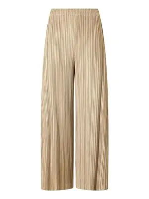 PLEATS PLEASE PLEATS PLEASE ISSEY MIYAKE Beige Plissé Wide-Leg Pants Beige