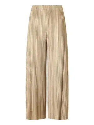PLEATS PLEASE PLEATS PLEASE ISSEY MIYAKE Beige Plissé Wide-Leg Pants Neutrals
