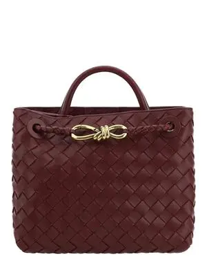 Bottega Veneta Bottega Veneta Lambskin Andiamo Shoulder Bag Red