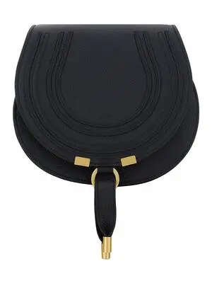 Chloé Small Marcie Leather Shoulder Bag - Black