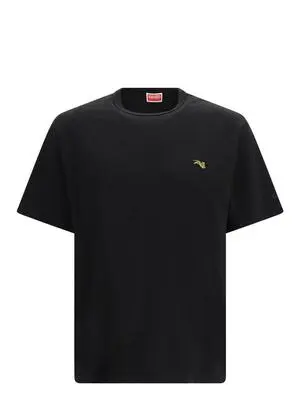 KENZO Juping Tiger Ebroidered Cotton T-shirt Ale