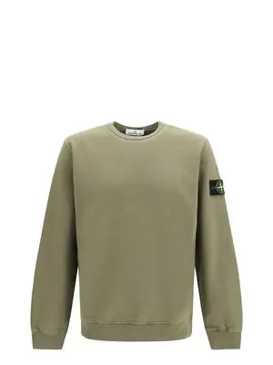 Stone Island Crewneck Cotton Sweatshirt - Khaki