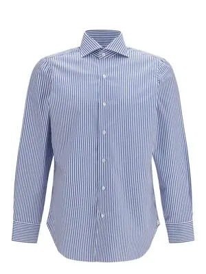 FINAMORE 1925 Striped Shirt - Light Blue