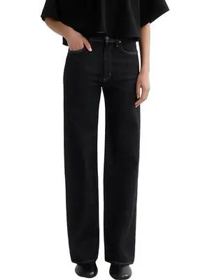 AGOLDE Harper Mid Rise Straight Jeans - Rinse