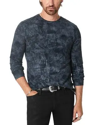 John Varvatos Parson Printed Shirt - Navy