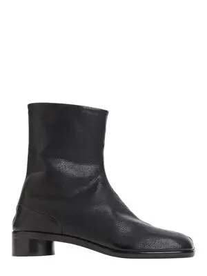 MAISON MARGIELA Leather Tabi Ankle Boots - Black