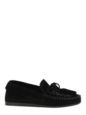 Isabel Marant Étoile Suede Fitza Loafers With Fringe Detailing - Black