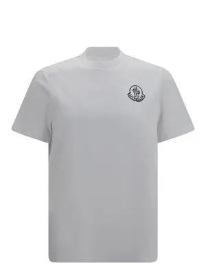Moncler Logo Patch Cotton Jersey T-shirt - White