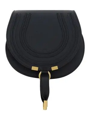 Chloé Small Marcie Leather Shoulder Bag - Black