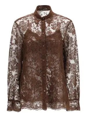 ERMANO SCERVINO Ermanno Scervino Lace Shirt - Brown