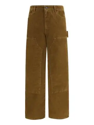 GOLDEN GOOSE Journey Painter Corduroy Cargo Pants - Brown