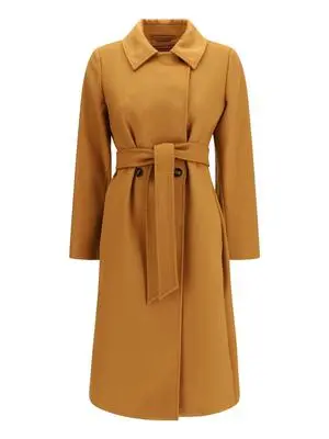 Max Mara Double Breasted Wool Coat - Brown