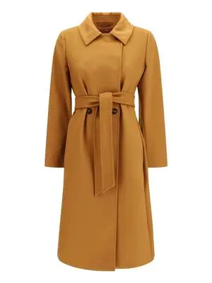 Max Mara Double Breasted Wool Coat - Cream