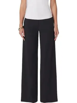 WILLIAMS ATHLETIC CLUB Toni Wide Leg Performance Pants - Black