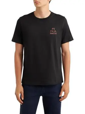 Paul Smith Logo Organic Cotton T-shirt - Black