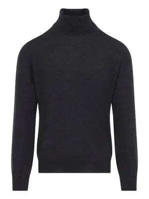 Brunello Cucinelli Virgin Wool Cashmere Turtleneck - Gray