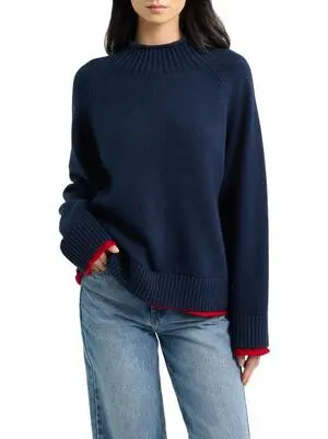 Rag & Bone Hazel Roll Neck Sweater - Navy