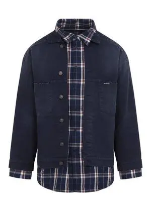 Balenciaga Patched Shirt Jacket - Blue