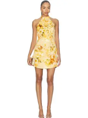 Hemant & Nandita Halterneck Mini Dress - Yellow