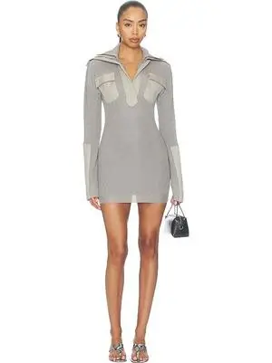 AYA MUSE Xira Knit Mini Dress - Slate
