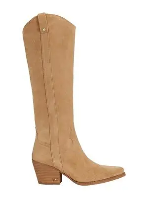 Sam Edelman Wyatt Suede Wide Calf Boot - Cyprus Tan