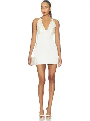 Nbd Simi Mini Dress With Embellished Bust - Cream