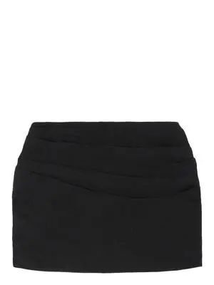 Le Kasha Organic Linen High-waisted Midi Skirt - Black