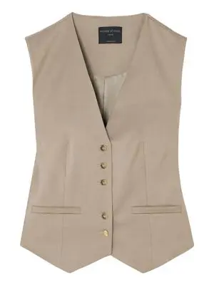 MOTHER OF PEARL Mother Of Pearl Blend Twill Waistcoat