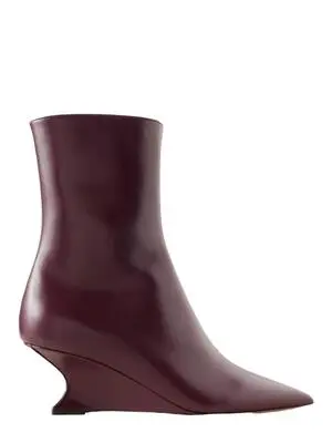 Paris Texas Paris Texas Nina 50 Leather Wedge Ankle Boots Black