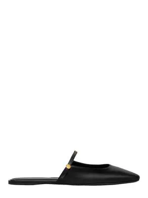 Celine Macaron Mule In Goatskin - Black