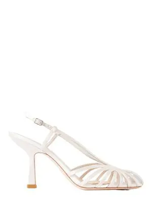 LOEFFLER RANDALL Alexandra Strappy Satin Sandals - White