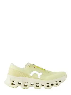 On Lace-up Athletic Sneakers With Rubber Trim - No