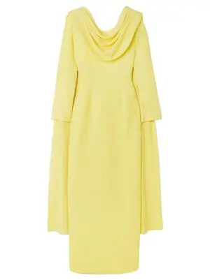 EMILIA WICKSTEAD Emilia Wickstead Zaira Draped Wool-Crepe Gown