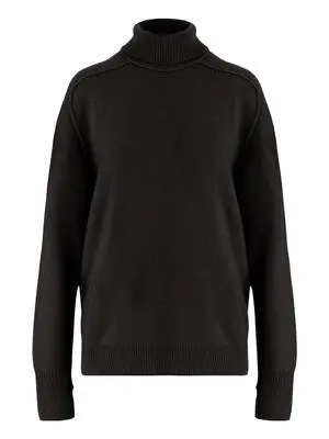 Carven Long Sleeve High Neck Sweater - Chocolate