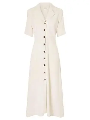 Giuliva Heritage Woven Midi Dress - White