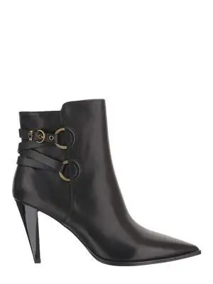 Pinko Buckle-fastening Pointed-toe Ankle Boots - Black