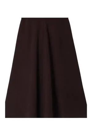 ALLUDE Wool And Cashmere-blend Midi Skirt - Black