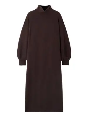 ALLUDE Wool And Cashmere-blend Maxi Dress - Black