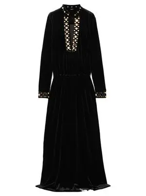 Dodo Bar Or Embellished Velvet Maxi Dress - Black