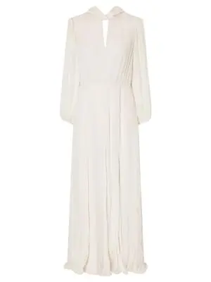 Saloni Floral-print Silk-crepon Gown - No